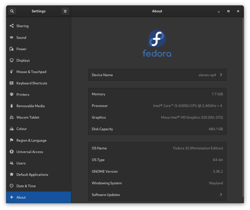 Fedora 32 On Surface Pro 4 - Even Better!